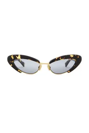 Bottega Veneta Cat Eye Sunglasses - Havana & Blue
