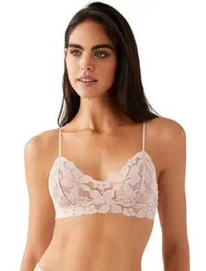 Wacoal Feeling Famous Bralette Pink Lavender/very Berry - Rose Smoke White