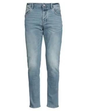 Armani Exchange Slim Fit Jeans With Leather Trims