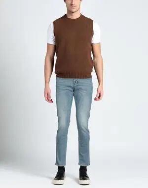 Armani Exchange Slim Fit Jeans With Leather Trims