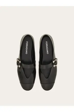 FERRAGAMO Gancini Ballet Flat - Black