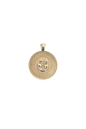 JANE WIN Lucky Jw Small Coin Pendant - Gold