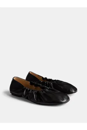 Le Monde Beryl Mica Leather Flat - Black