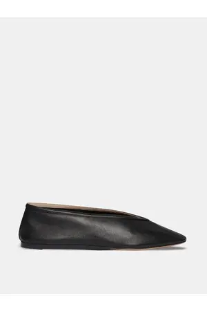 Le Monde Beryl Luna Leather Slipper - Black