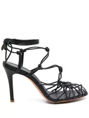 FORTE_FORTE 95mm Lace-up Sandals - Black