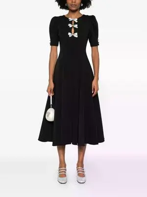 NISSA Bow-appliqué Maxi Dress
