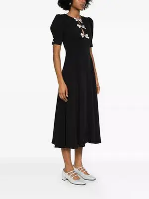 NISSA Bow-appliqué Maxi Dress