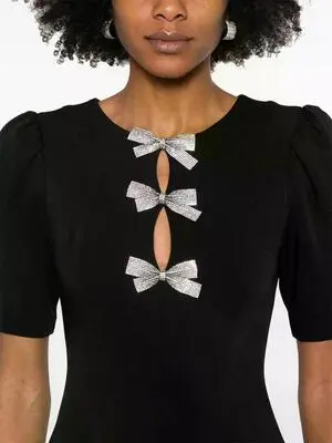 NISSA Bow-appliqué Maxi Dress