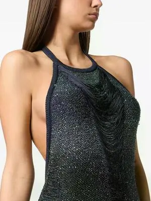 Philipp Plein Sequin-embellished Mini Dress - Blue