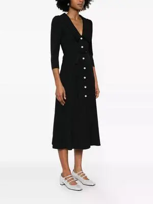 NISSA Belted Midi Dress
