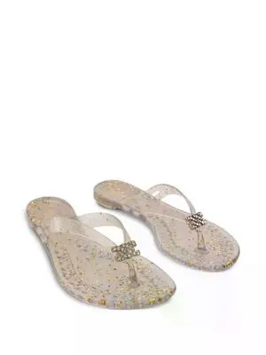 Casadei Glitter Detail Flip Flops