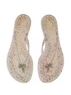 Casadei Glitter Detail Flip Flops
