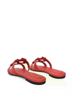 Simkhai Leather Slides - Red