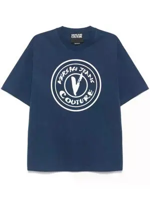 Versace Logo-print T-shirt - Blue