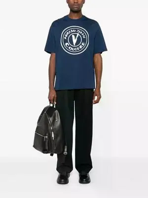 Versace Logo-print T-shirt - Blue