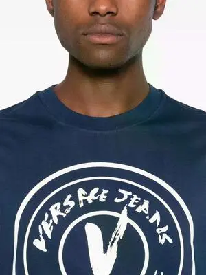 Versace Logo-print T-shirt - Blue