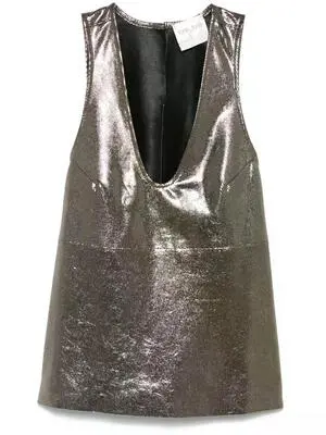 FORTE_FORTE Metallic Sleeveless Top