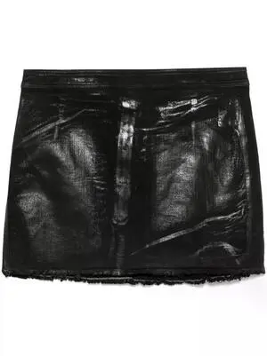 Rick Owens Coated Mini Skirt
