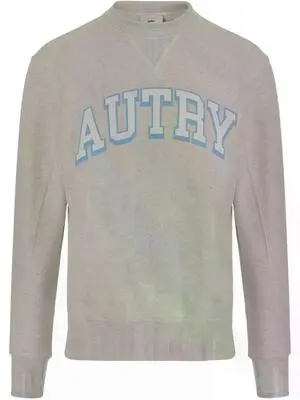 AUTRY Logo-print Cotton Sweatshirt - Grey