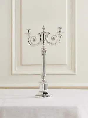 Christofle Malmaison -plated Candle Holder - Silver
