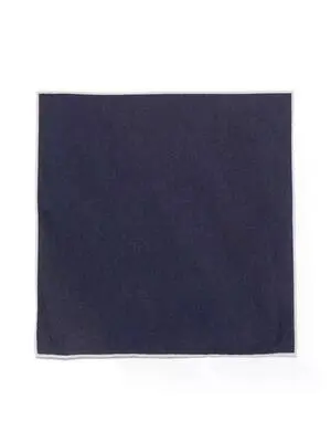 Eleventy Contrasting-trim Handkerchief - Blue