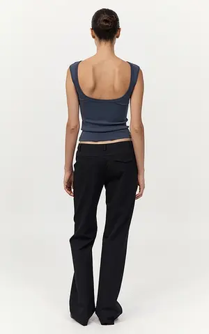 ST. AGNI Splice Paneled Wool-blend Pants