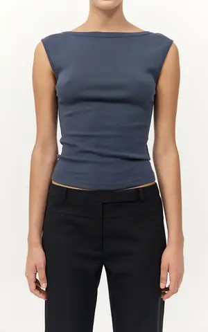 ST. AGNI Splice Paneled Wool-blend Pants