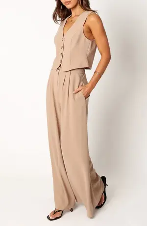 PETAL & PUP Camille Vest And Wide Leg Pants Set