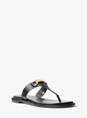 Michael Kors Carson Leather Sandal - Black