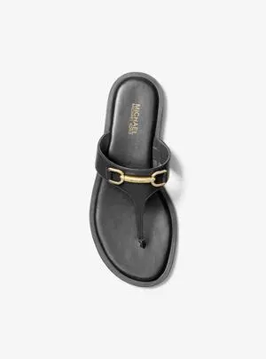 Michael Kors Carson Leather Sandal - Black