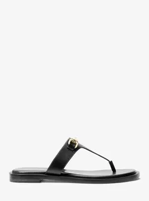 Michael Kors Carson Leather Sandal - Black