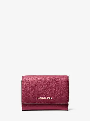 Michael Kors Bryant Medium Pebbled Leather Wallet In - One Size By Purple