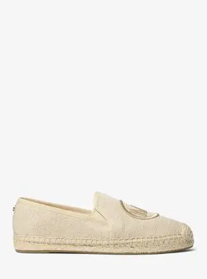 Michael Kors Hastings Metallic Canvas Espadrille - Gold