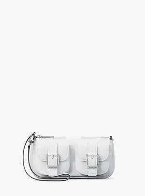 Michael Kors Zoe Small Pebbled Leather Pochette - White