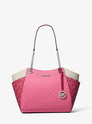 Michael Kors Jet Set Large Signature Logo Shoulder Bag