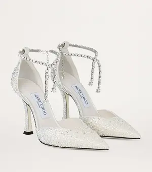 JIMMY CHOO Stevie 100 Embellished Pumps - Ivory
