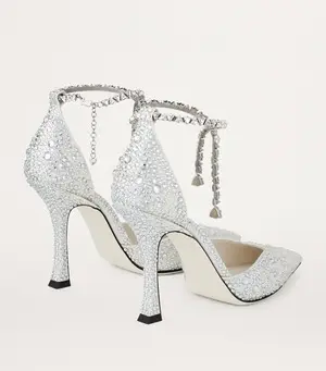 JIMMY CHOO Stevie 100 Embellished Pumps - Ivory