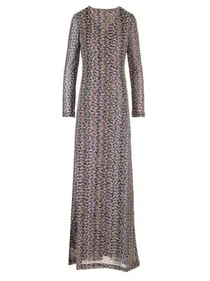 Missoni Missoni Zigzag Crewneck Chevron-Knit Dress - Multi