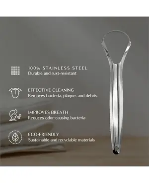 PURSONIC Stainless Steel Tongue Cleaner – 2 Pack