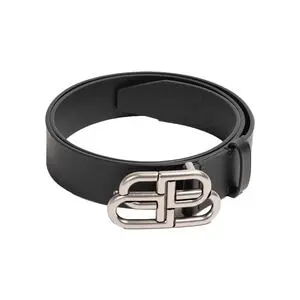Balenciaga Gucci Gg Marmont Belt Shiny Buckle - Black
