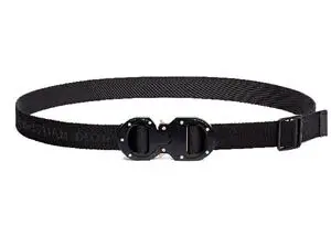 Balenciaga BB Silvertone Belt Matte Black