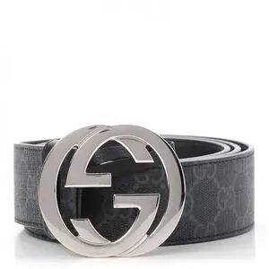 Gucci Interlocking G Belt Gg Supreme - Black