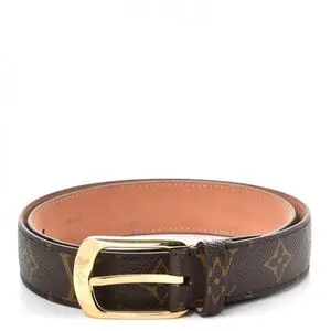 Saint Laurent Cintura Belt Brown/brass