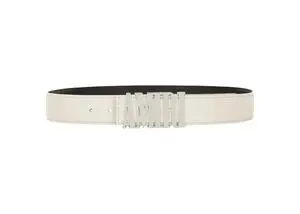 Gucci GG Supreme Leather Belt Alabaster