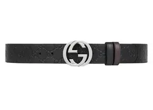 Gucci Jumbo GG Marmont Wide Belt Black
