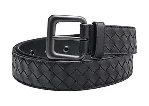 Bottega Veneta Gucci Interlocking G Detail Leather Belt - Black