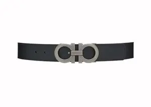 Bottega Veneta Gucci Leather Belt With GG Buckle Black/hickory