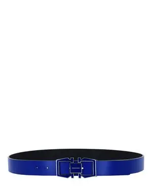 Bottega Veneta Gucci Leather Belt With GG Buckle Bluette