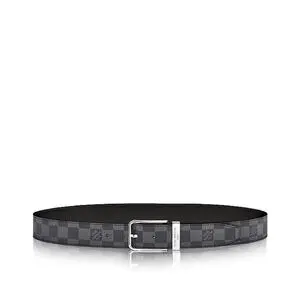 LOUIS VUITTON Pont Neuf Belt Damier Graphite 35 Mm - Black Grey