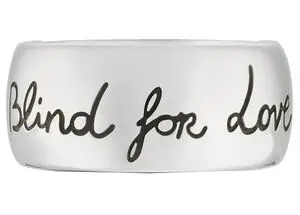 Gucci Blind For Love Wide Ring - Silver